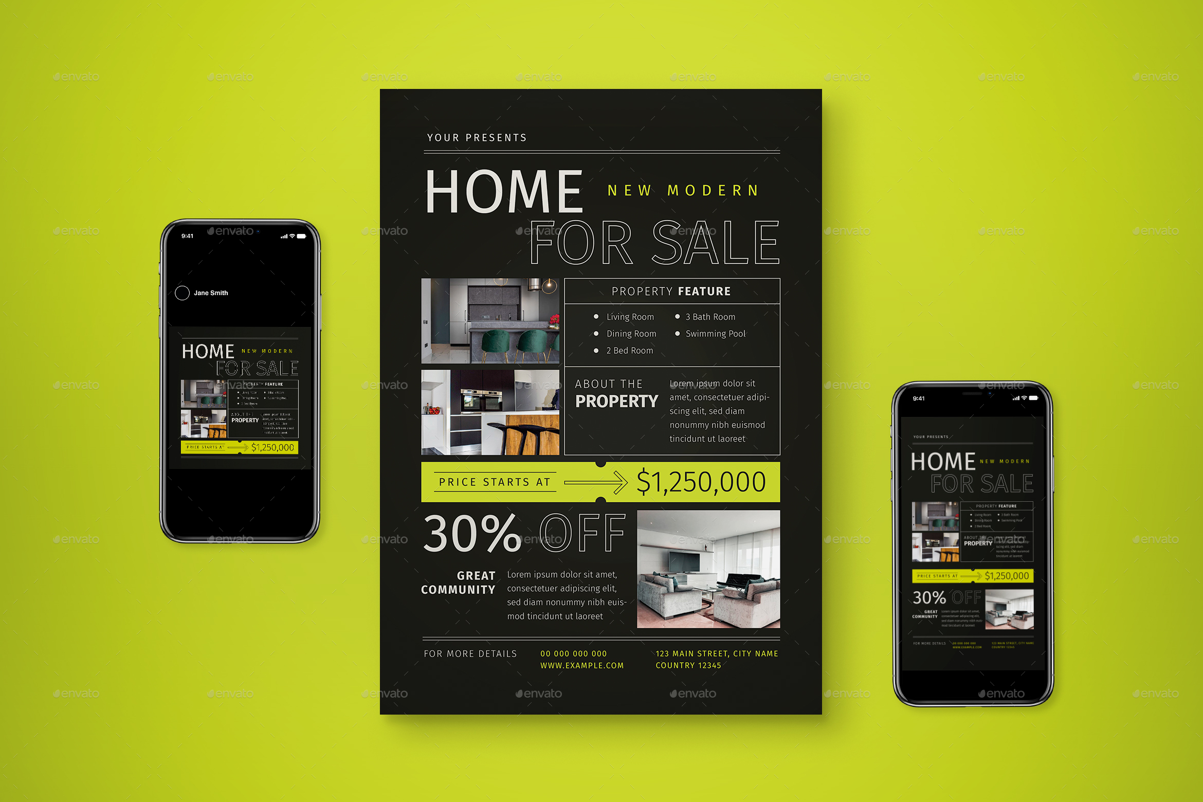 Simple Real Estate Flyer Set, Print Templates | GraphicRiver