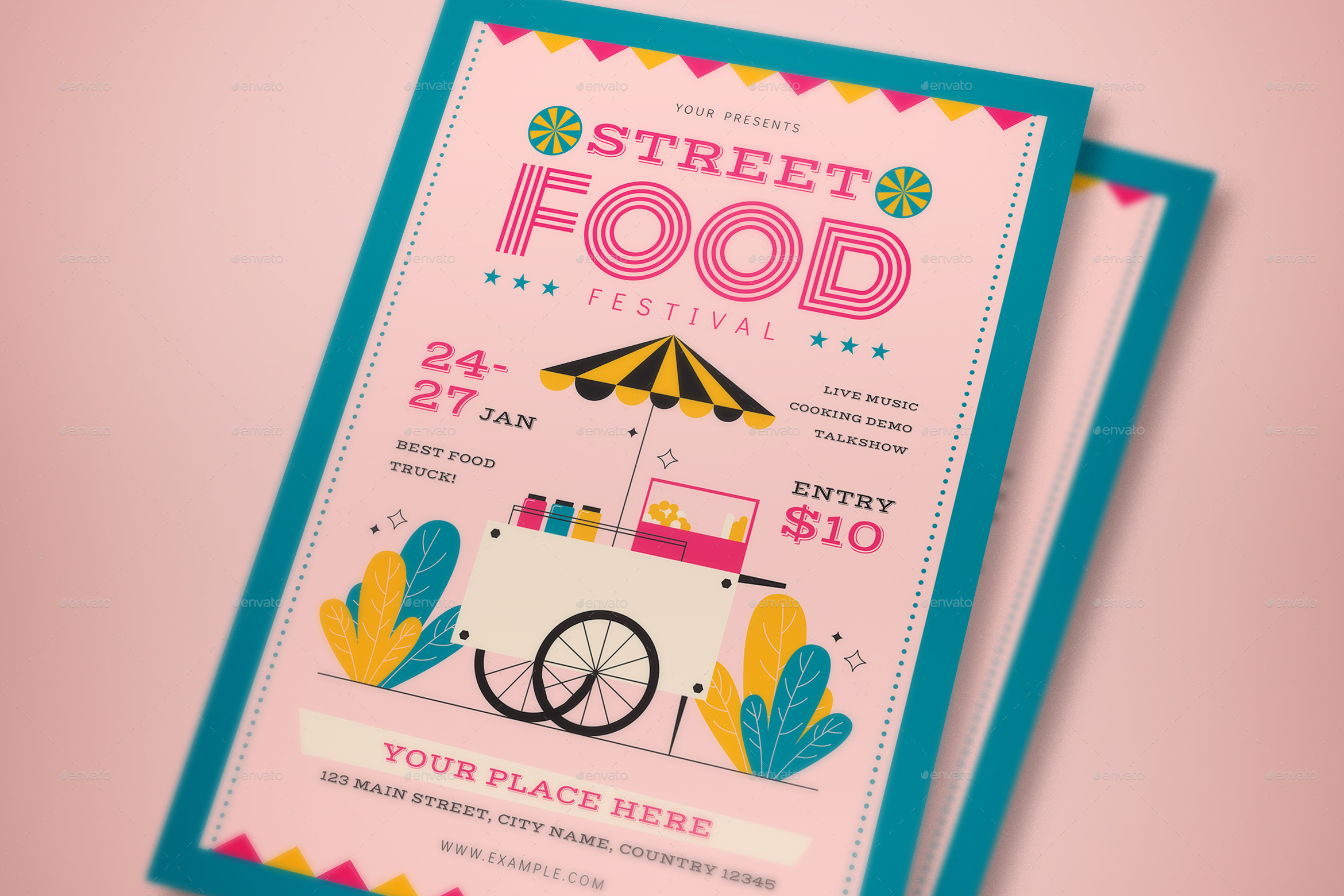 Street Food Festival Flyer Set, Print Templates | GraphicRiver