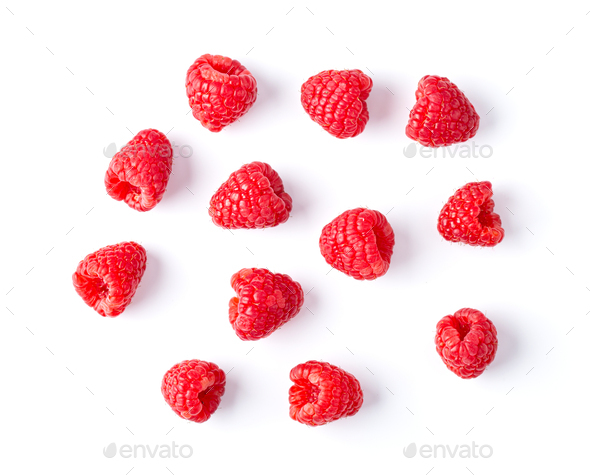Raspberry isolated on white background. Stock Photo by spamas | PhotoDune
