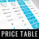 Metro Price table, Web Elements | GraphicRiver