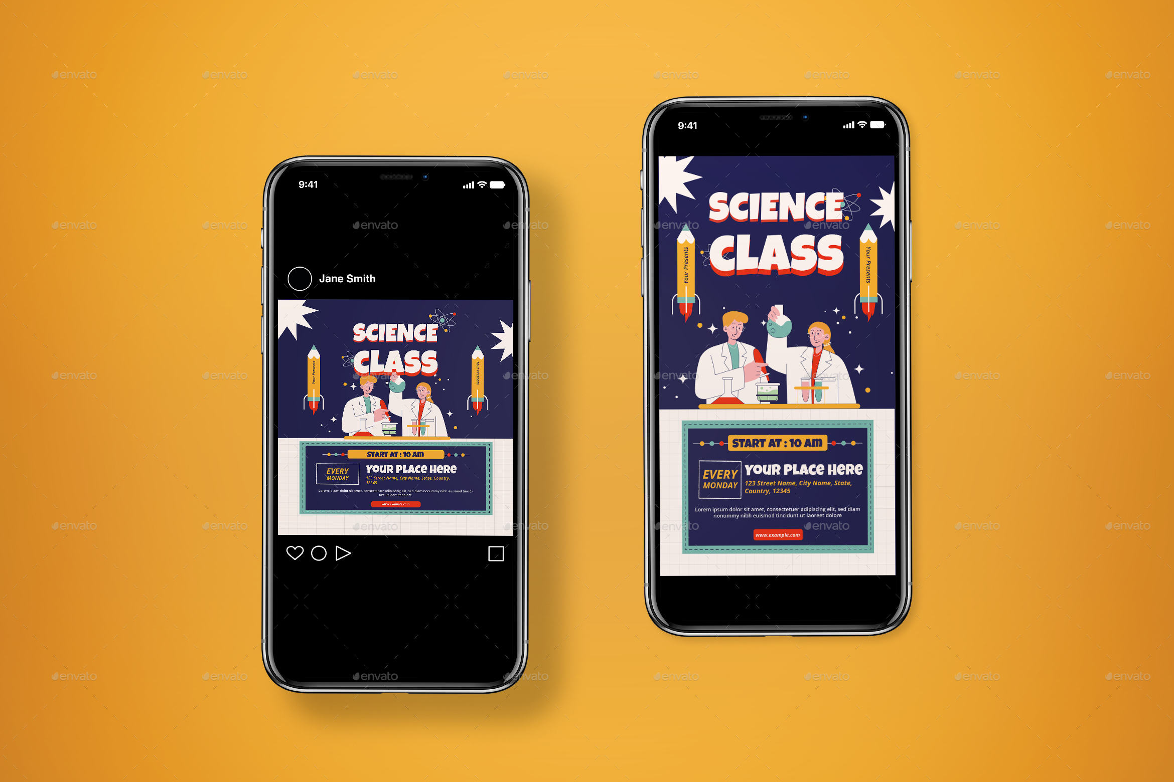 Science Class Flyer Set, Print Templates | GraphicRiver