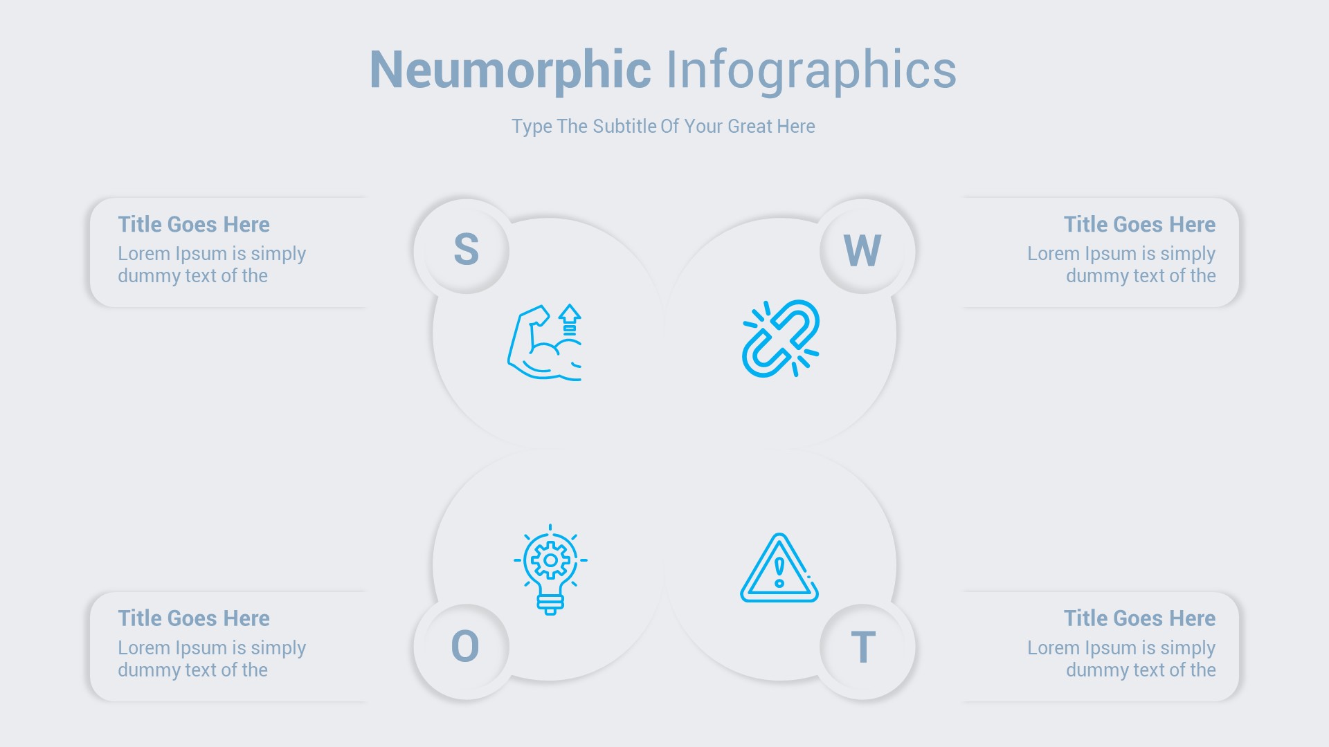 Neumorphic Infographics Google Slides Template, Presentation Templates
