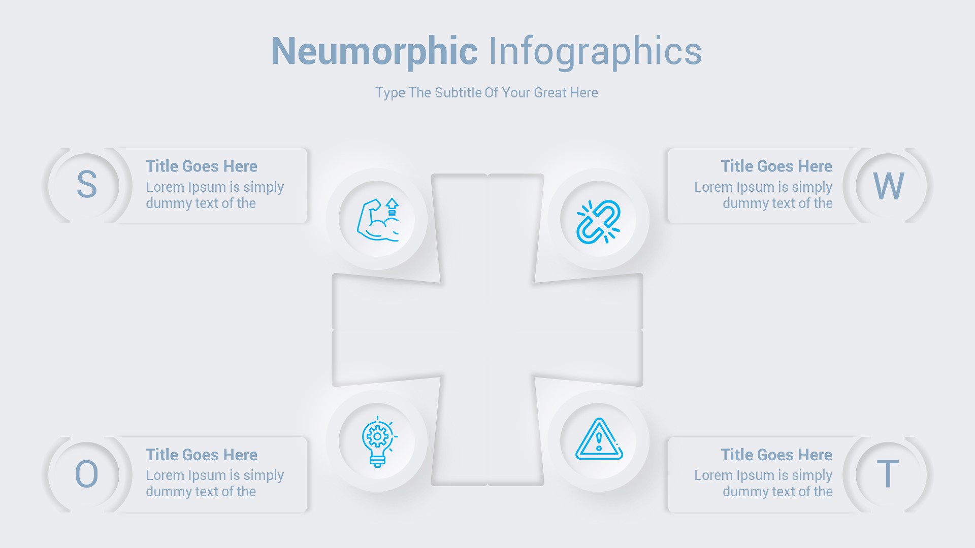 Neumorphic Infographics Google Slides Template, Presentation Templates