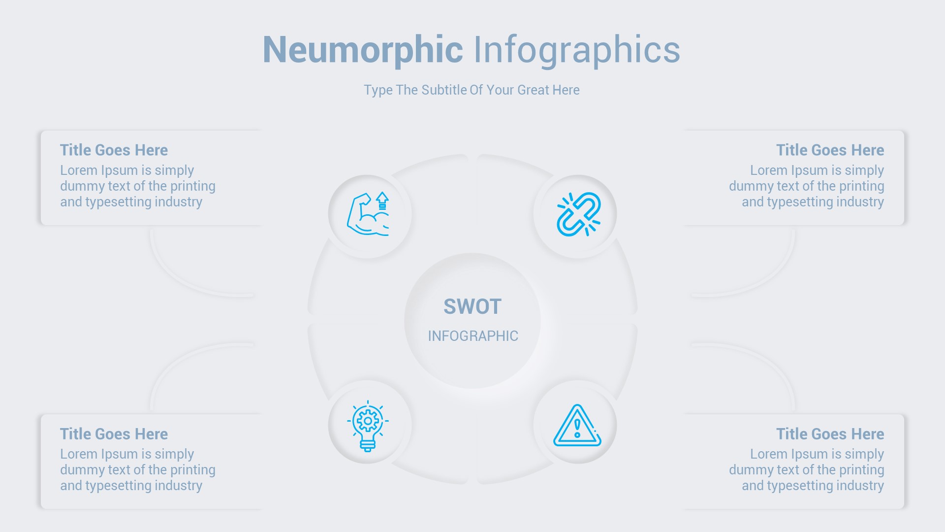 Neumorphic Infographics Google Slides Template, Presentation Templates