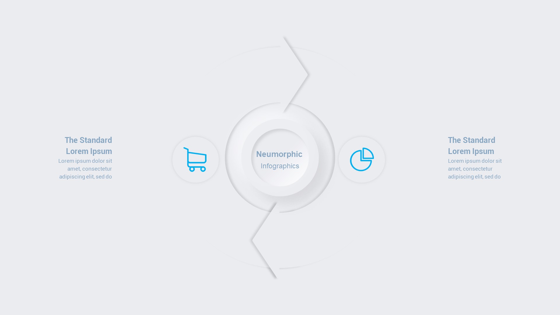 Neumorphic Infographics Google Slides Template, Presentation Templates