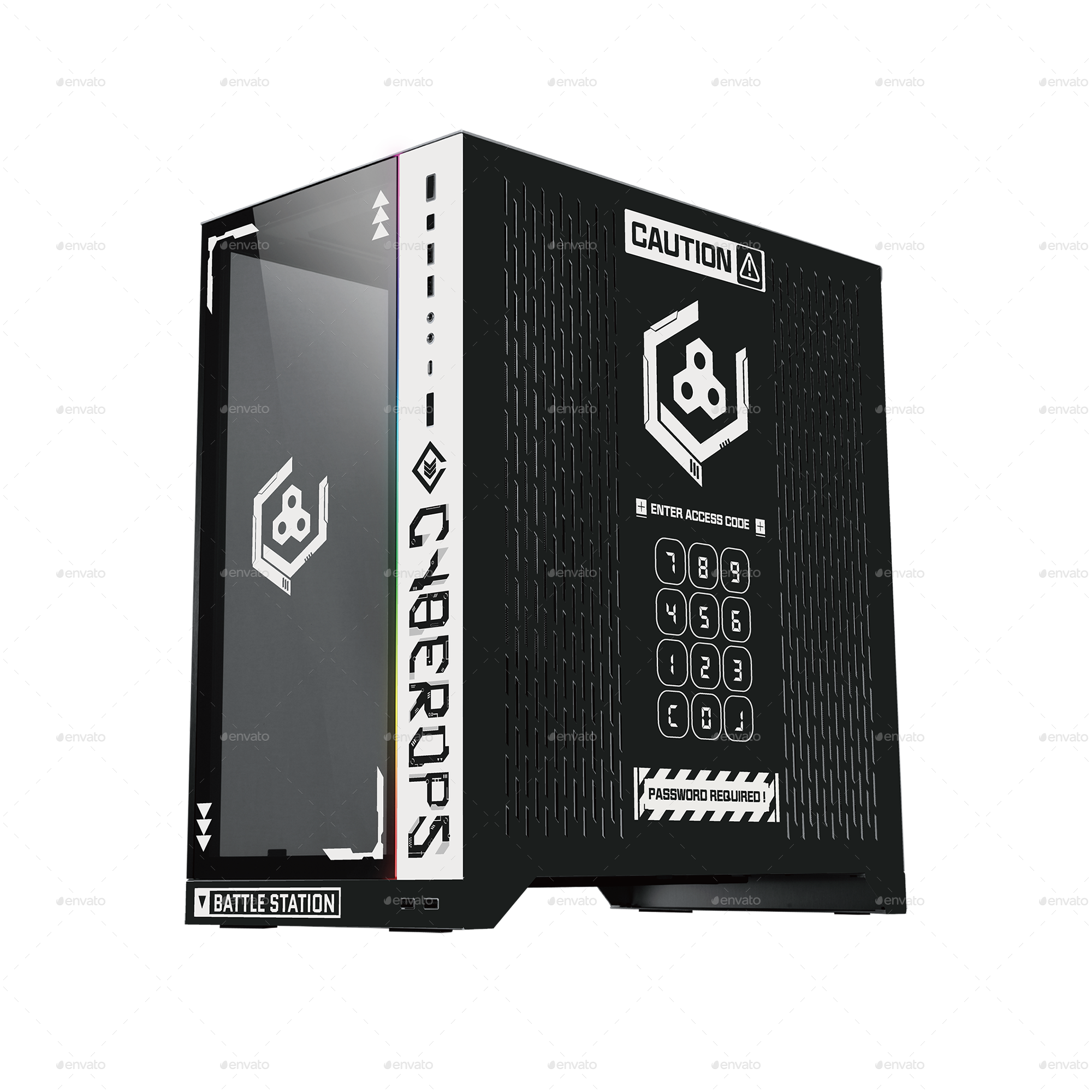 CYBER OPS - Futuristic and industrial concept Computer Art, Vectors