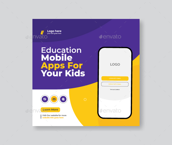 Education Mobile Apps Promotion, Web Elements | GraphicRiver