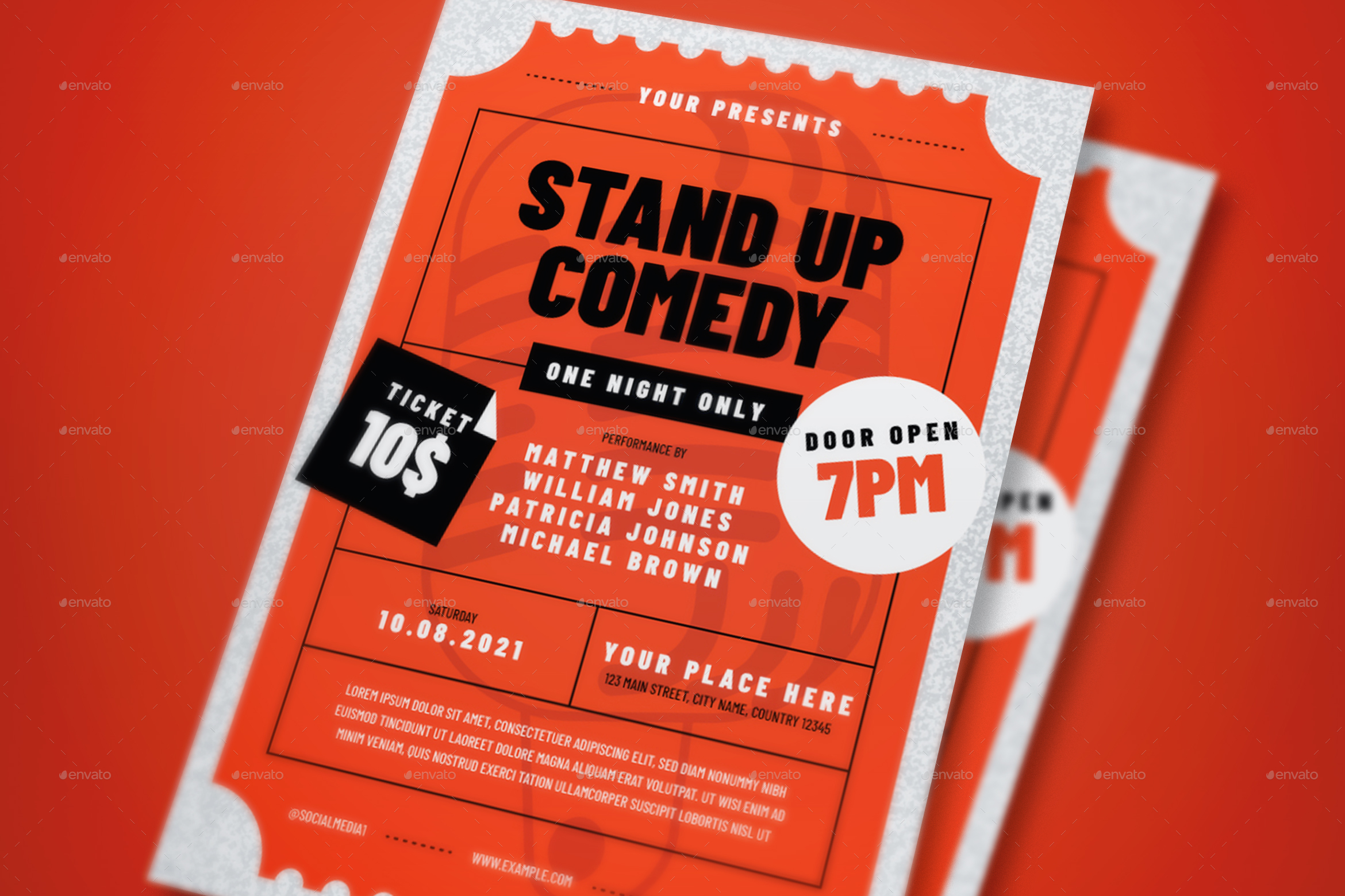 Stand Up Comedy Flyer Set, Print Templates | GraphicRiver