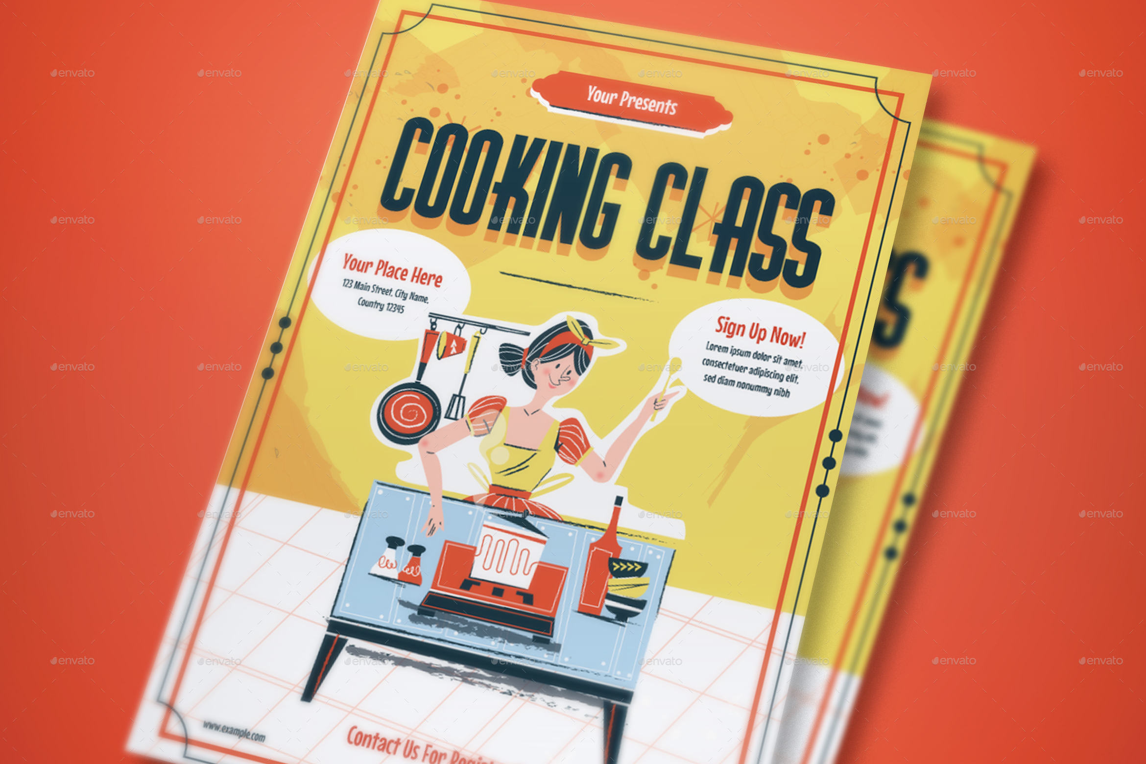 Cooking Class Flyer Set, Print Templates | GraphicRiver