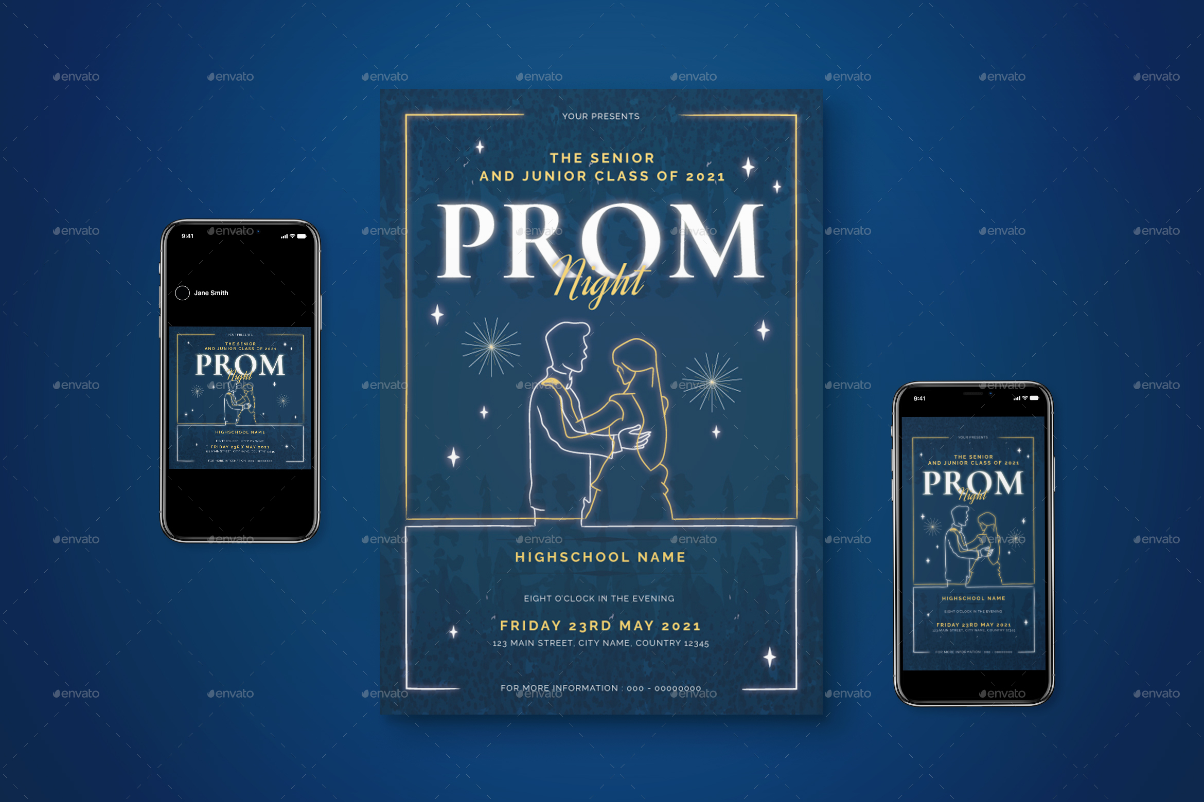 Prom Night Flyer Set, Print Templates | GraphicRiver