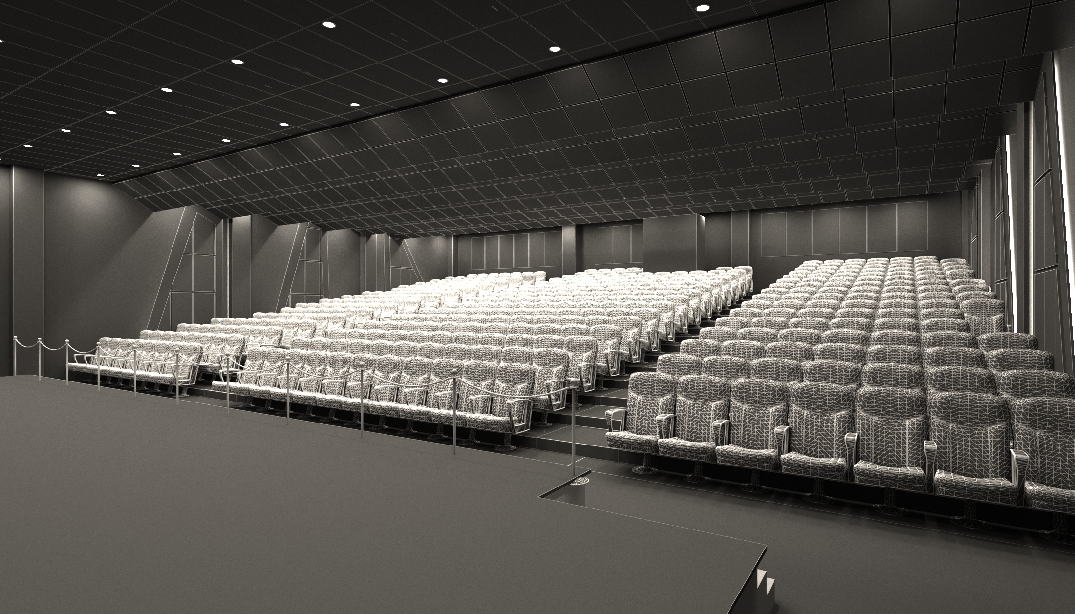 Auditorium Hall Concept 3ds Max Realistic Design by uygdizaynsales