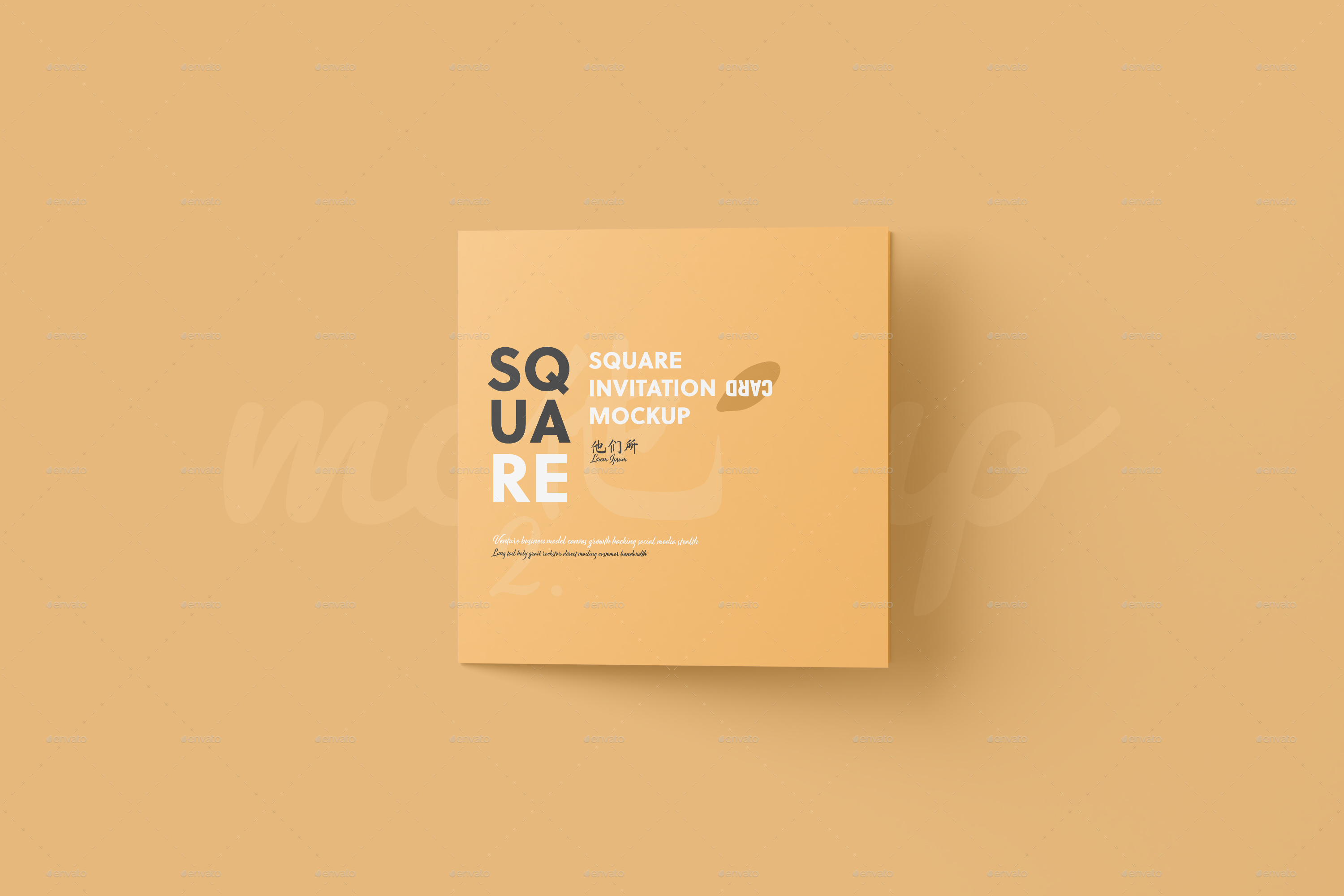 Square Folded Invitation Card Mockup, Graphics | GraphicRiver