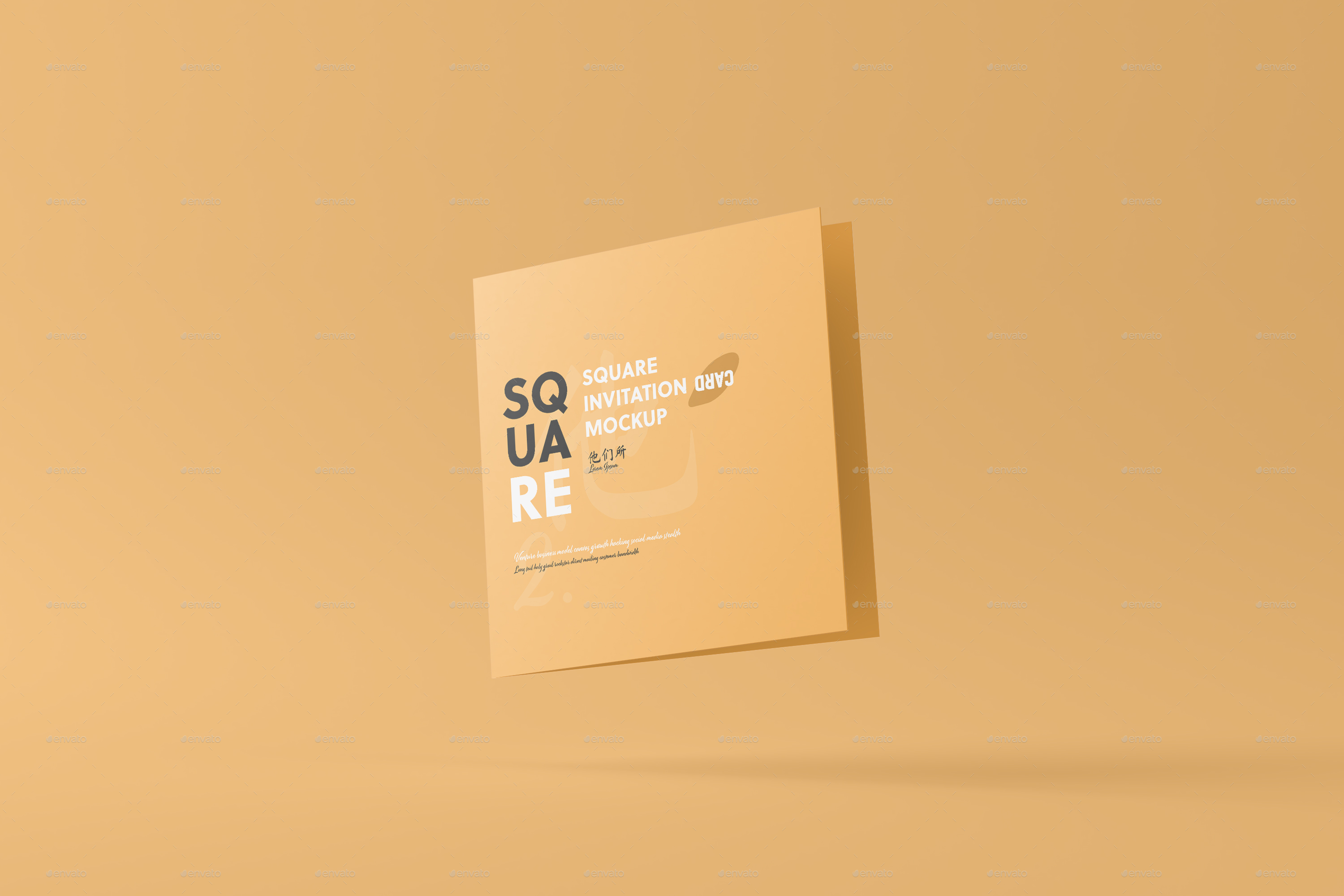 Square Folded Invitation Card Mockup, Graphics | GraphicRiver