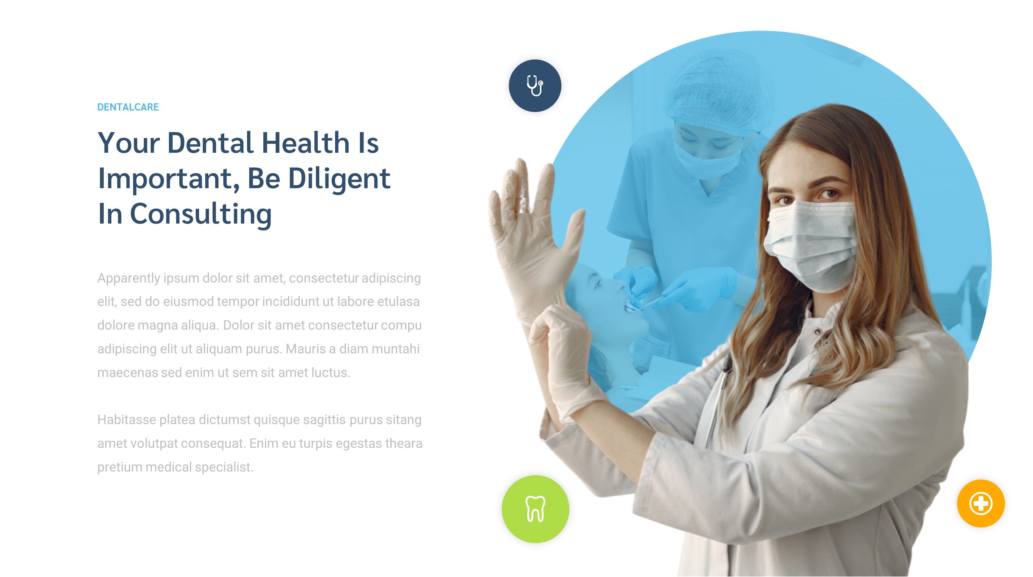 Dentalcare - Dentist Medical Clinic Google Slides, Presentation Templates