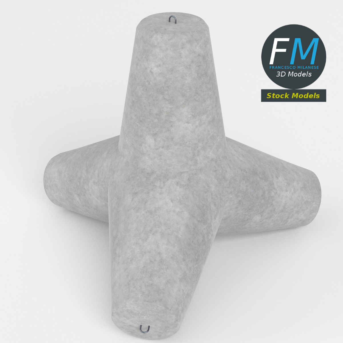 Concrete tetrapod by FrancescoMilanese85 | 3DOcean