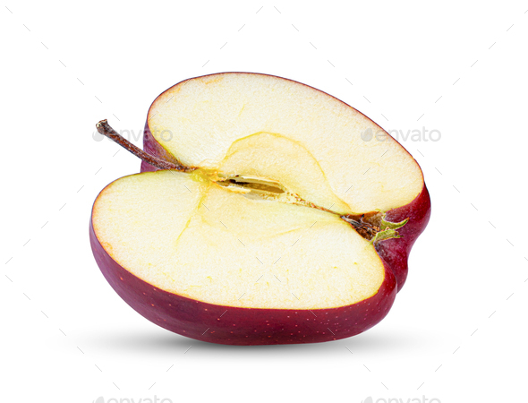 half red apple isolated on white Stock Photo by spamas | PhotoDune
