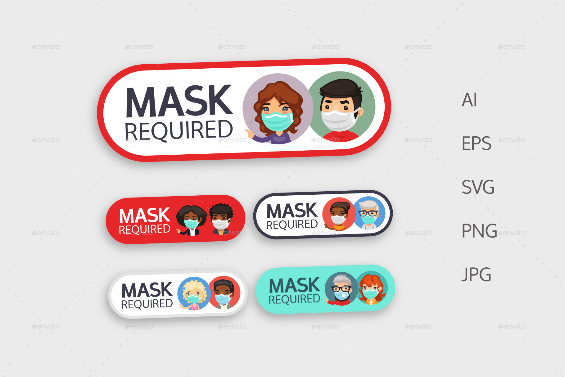 STOP CORONAVIRUS Posters Set, Vectors | GraphicRiver