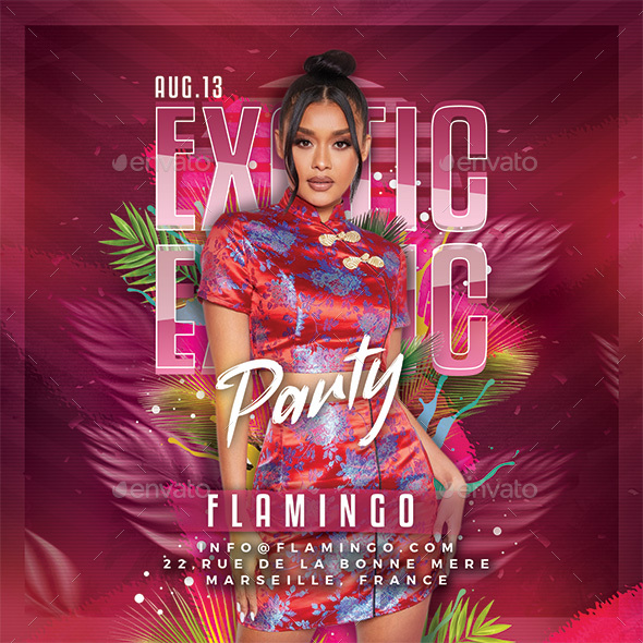 Exotic Club Night Flyer, Print Templates | GraphicRiver