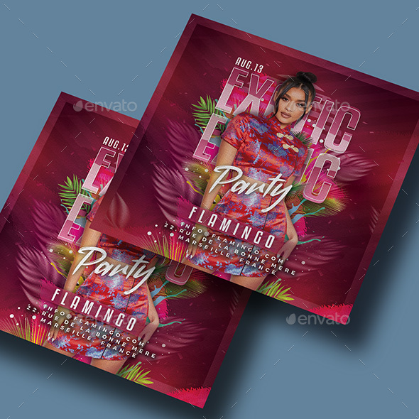 Exotic Club Night Flyer, Print Templates | GraphicRiver