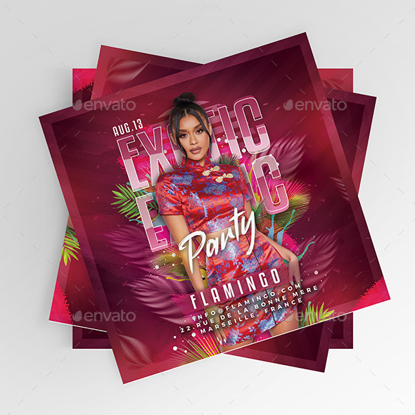 Exotic Club Night Flyer, Print Templates | GraphicRiver
