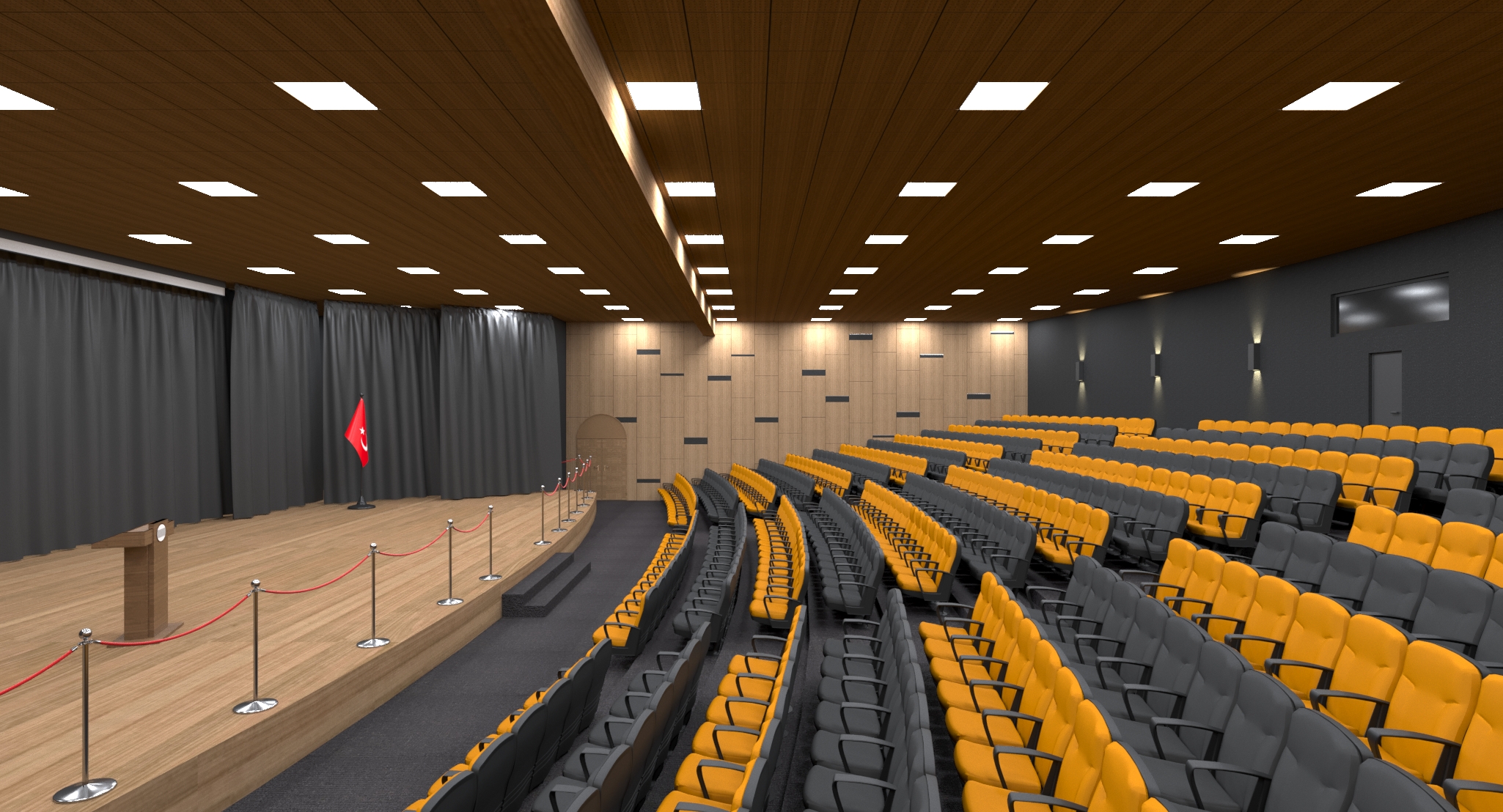 Theater Hall 3dsmax Realistic Design by uygdizaynsales | 3DOcean