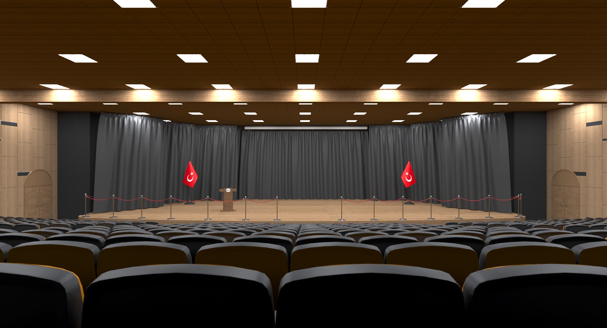 Theater Hall 3dsmax Realistic Design by uygdizaynsales | 3DOcean
