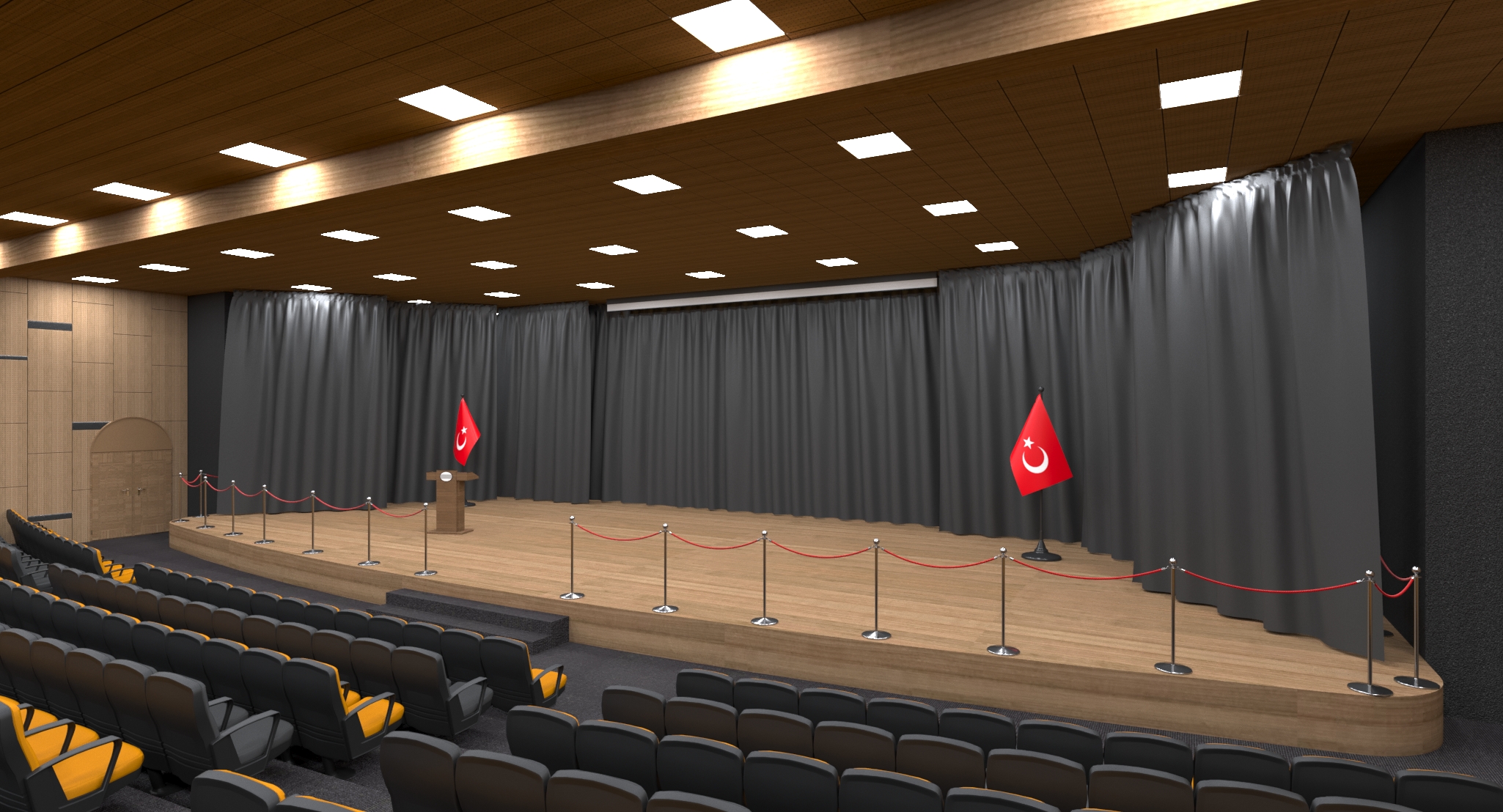 Theater Hall 3dsmax Realistic Design by uygdizaynsales | 3DOcean