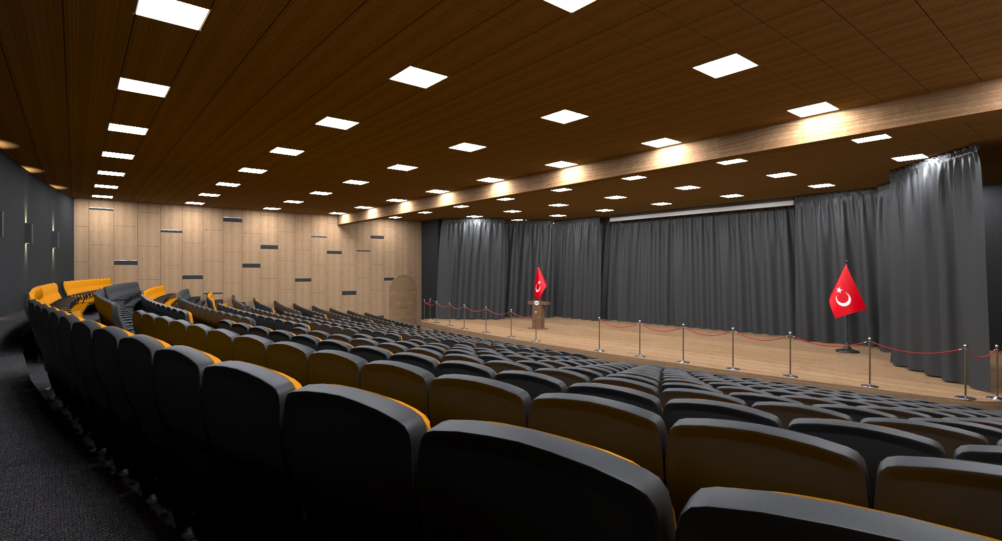 Theater Hall 3dsmax Realistic Design by uygdizaynsales | 3DOcean