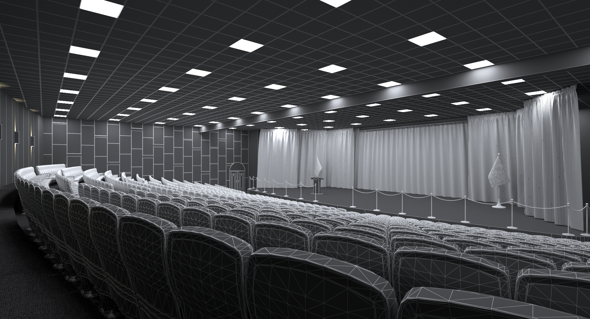 Theater Hall 3dsmax Realistic Design by uygdizaynsales | 3DOcean