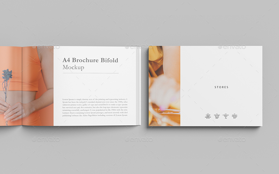 Minimalist A4 Brochure Mockup, Graphics | GraphicRiver
