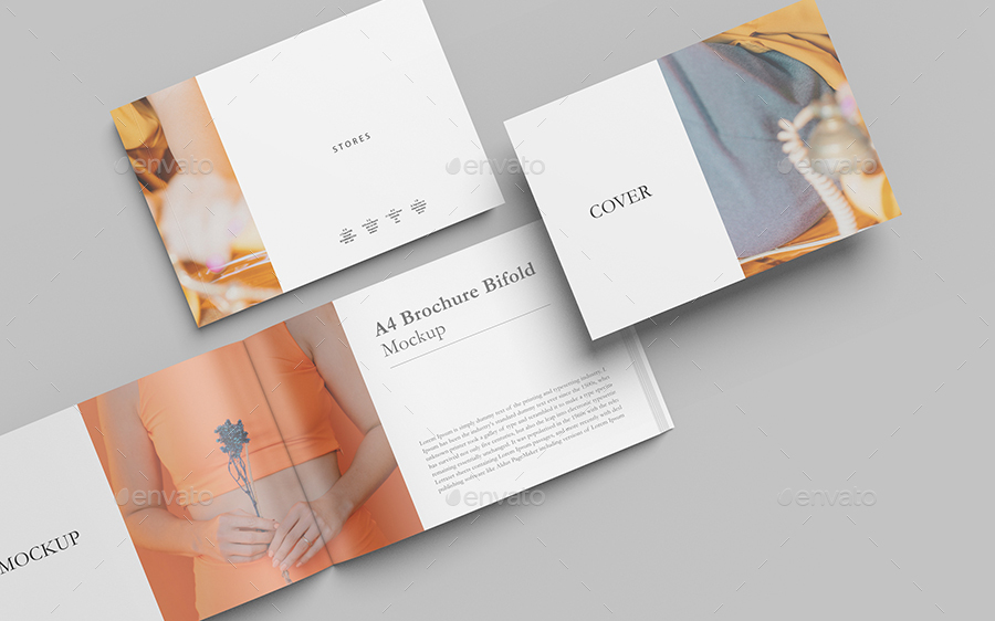 Minimalist A4 Brochure Mockup, Graphics | GraphicRiver