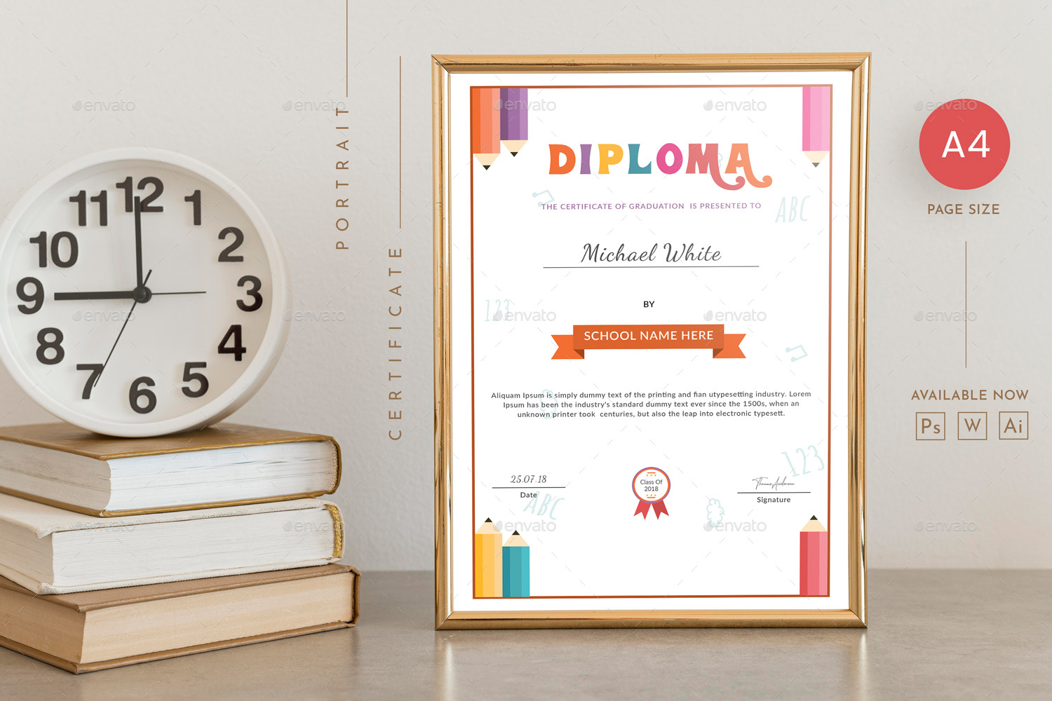Education Certificates Template, Print Templates | GraphicRiver