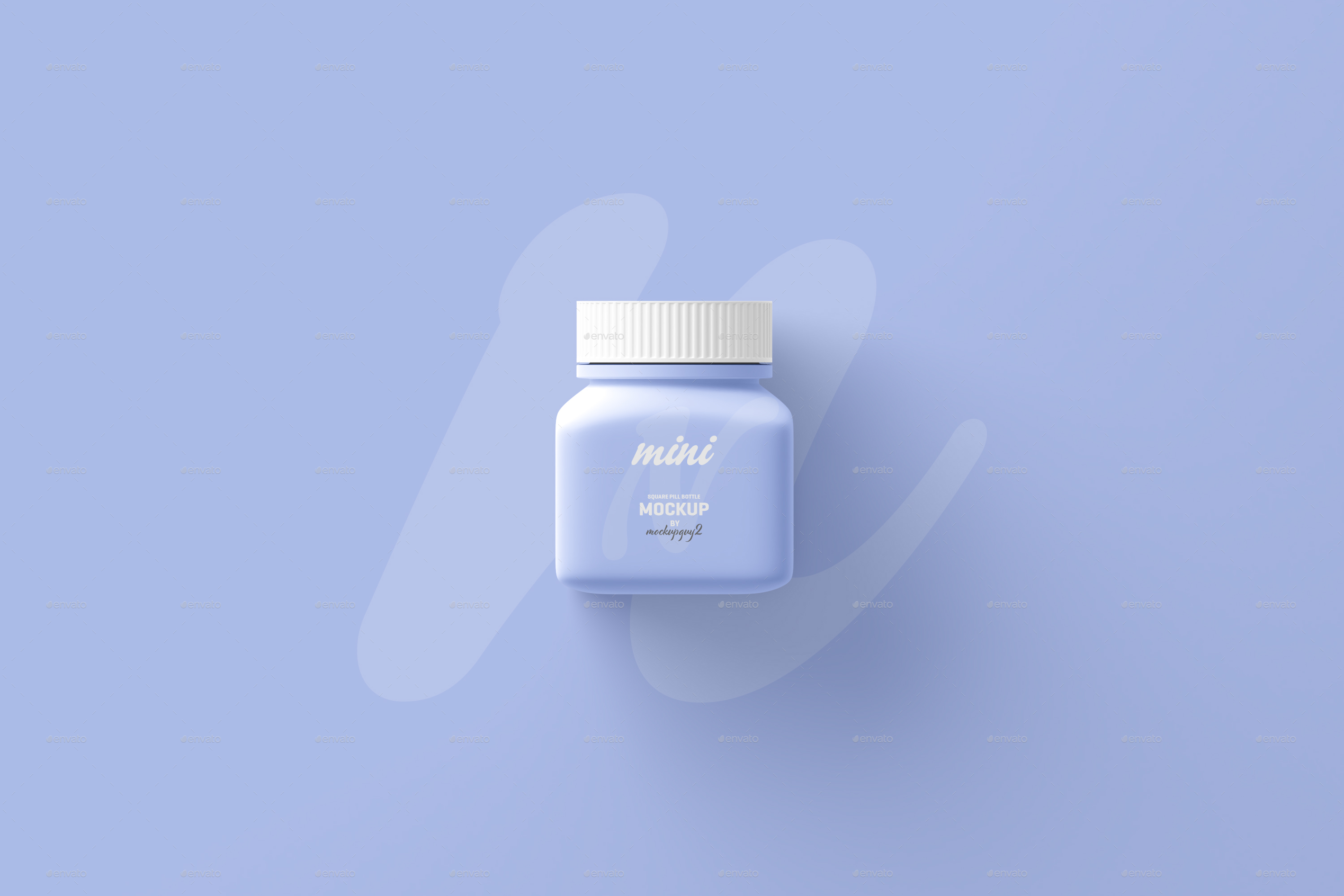 Small Square Pill Bottle Mockup, Graphics | GraphicRiver