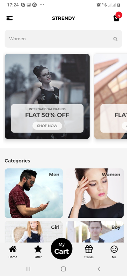 sTrendy Flutter Theme/Template by flutterthemes4u | CodeCanyon