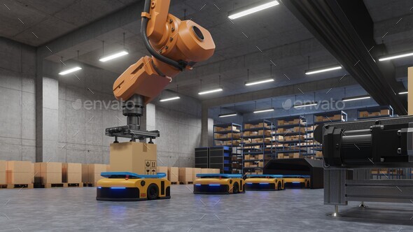 Robotic arm for packing with producing and maintaining logistics system ...
