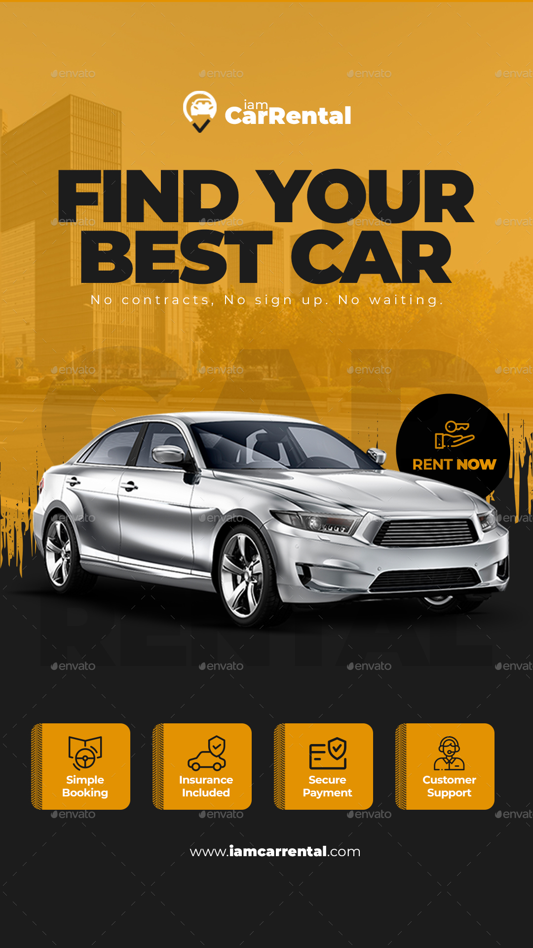 Car Rental - Instagram Post and Stories, Web Elements | GraphicRiver