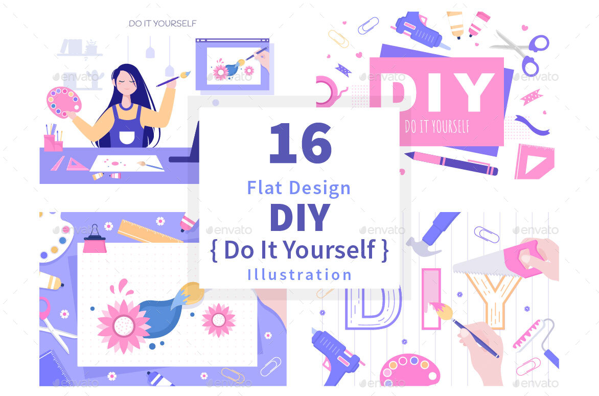 16 DIY Tools Do It Yourself Background, Vectors | GraphicRiver