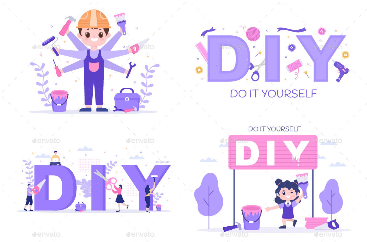 16 DIY Tools Do It Yourself Background, Vectors | GraphicRiver