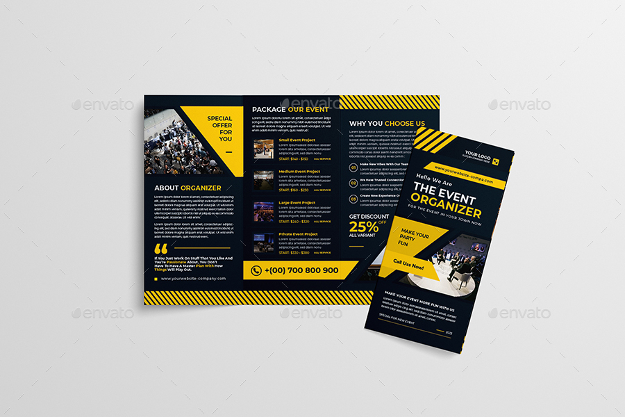 Event Organizer Trifold Brochure, Print Templates | GraphicRiver