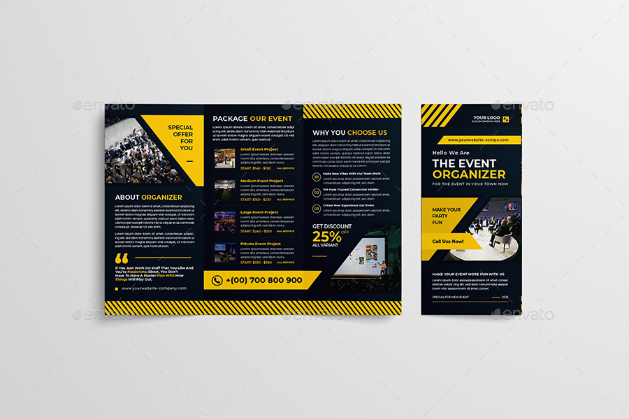 Event Organizer Trifold Brochure, Print Templates | GraphicRiver