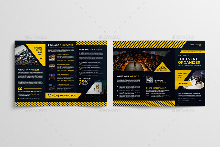Event Organizer Trifold Brochure, Print Templates | GraphicRiver