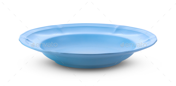 blue plate isolated on white background Stock Photo by spamas | PhotoDune