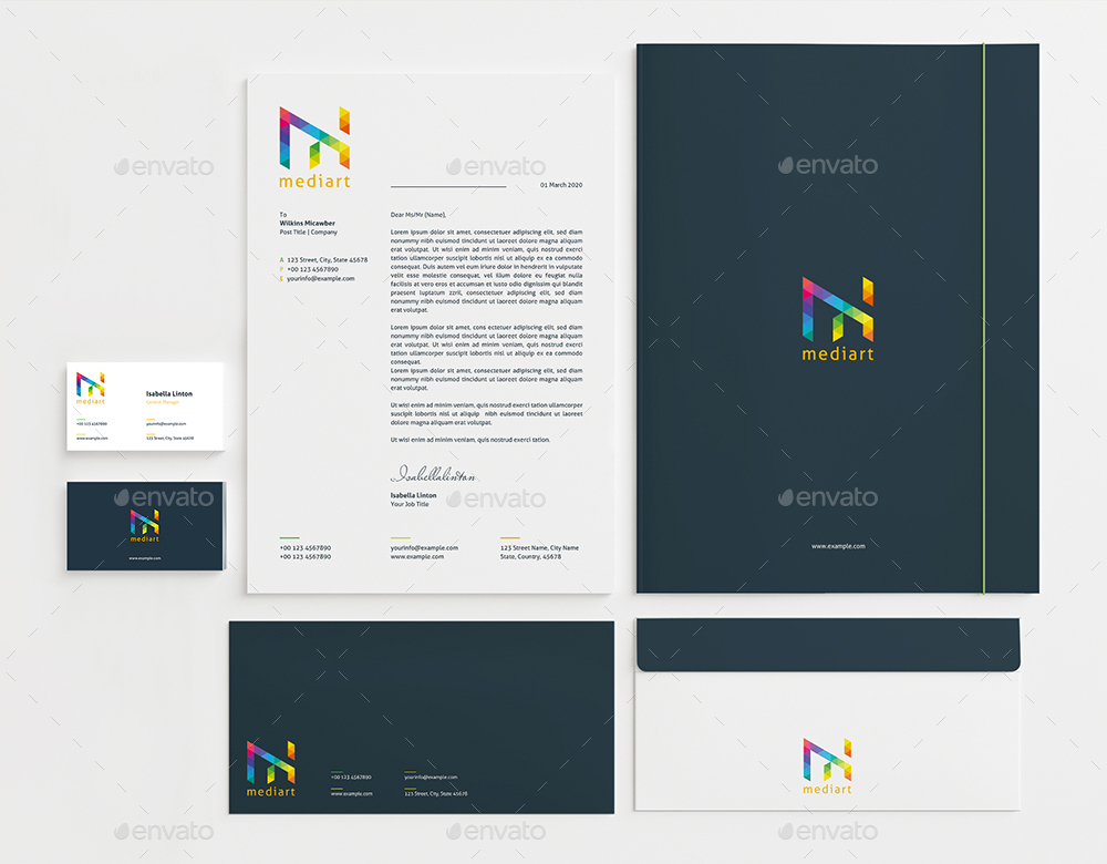 Colorful Stationery Set, Print Templates | GraphicRiver