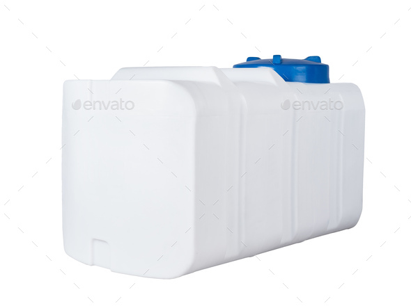 White plastic Water Tank isolated on white background Stock Photo by ...
