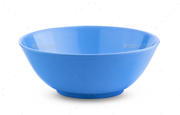 empty blue bowl on white background Stock Photo by spamas | PhotoDune