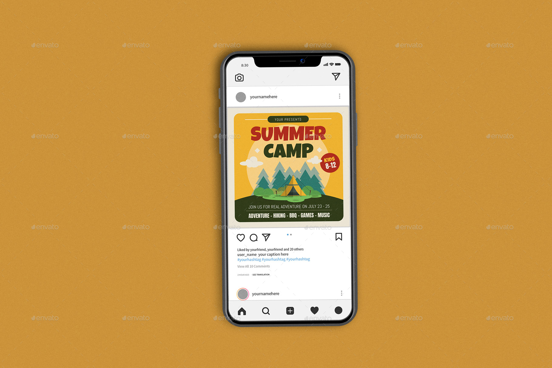 Summer Camp Template Set, Print Templates | GraphicRiver