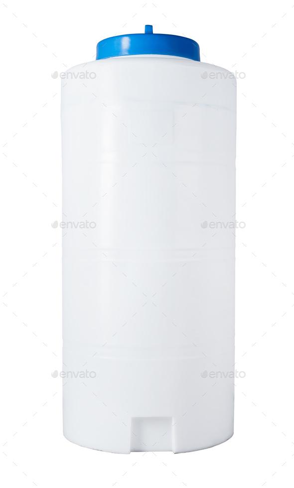 White plastic Water Tank isolated on white background Stock Photo by ...
