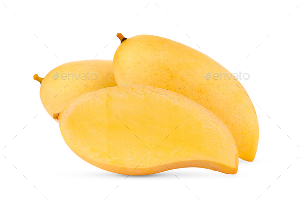 yellow mango isolated on white background Stock Photo by spamas | PhotoDune