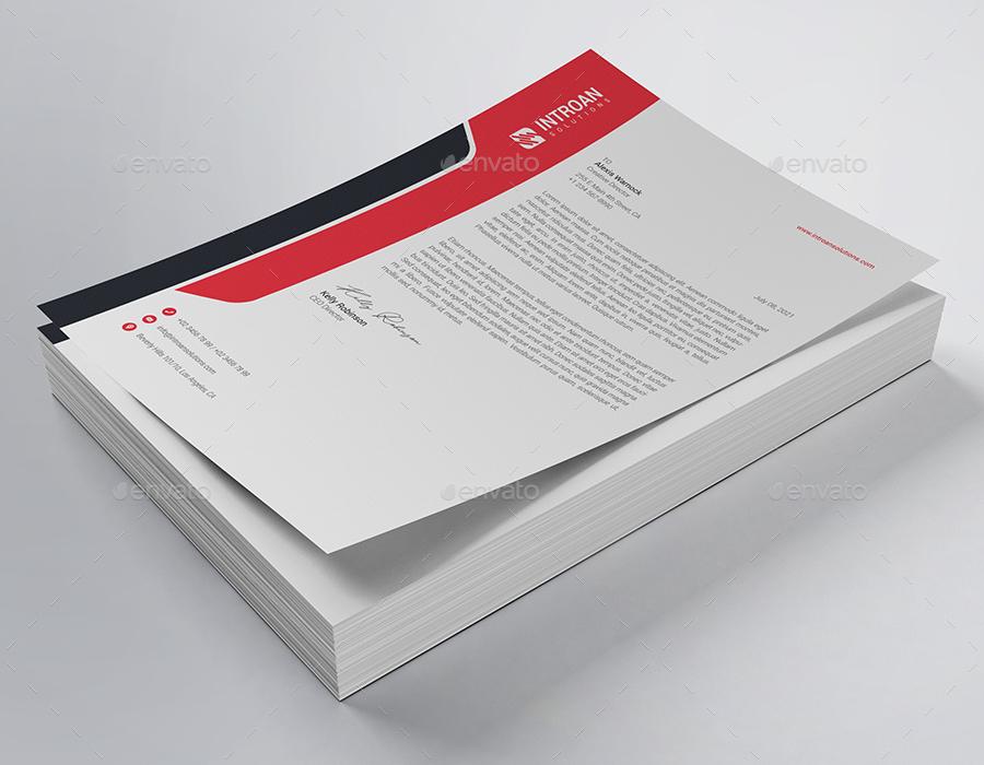 Modern Letterhead, Print Templates | GraphicRiver
