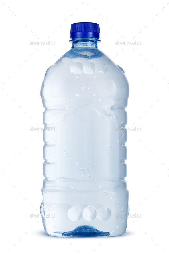 Small bottle of mineral water in plastic isolated on white Stock Photo ...